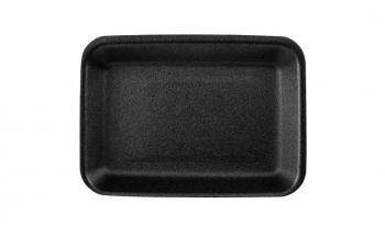 4P HD Foam Meat Tray - Black | Dacotah Paper